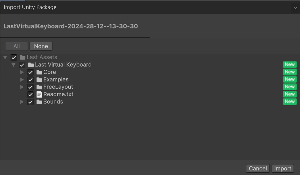 Importing into project | Last Assets